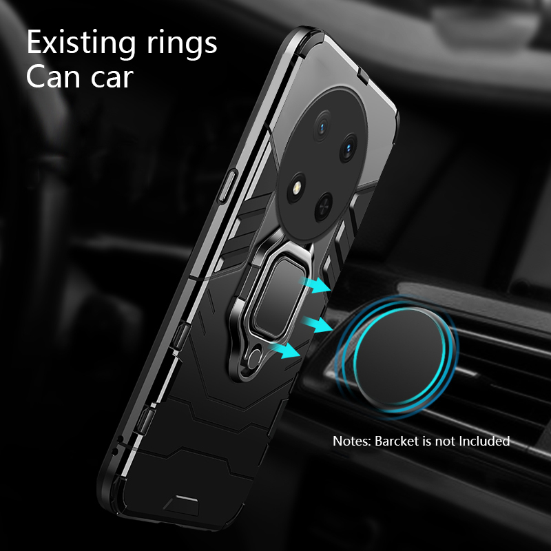 For Honor X9C Case Shockproof Armor Stand with Holder Car adsorb Ring ...