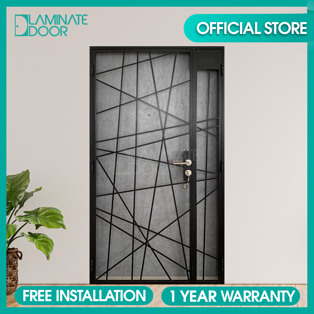 Mild Steel Gate | HDB Main Gate | Cross Line Design | Lazada Singapore