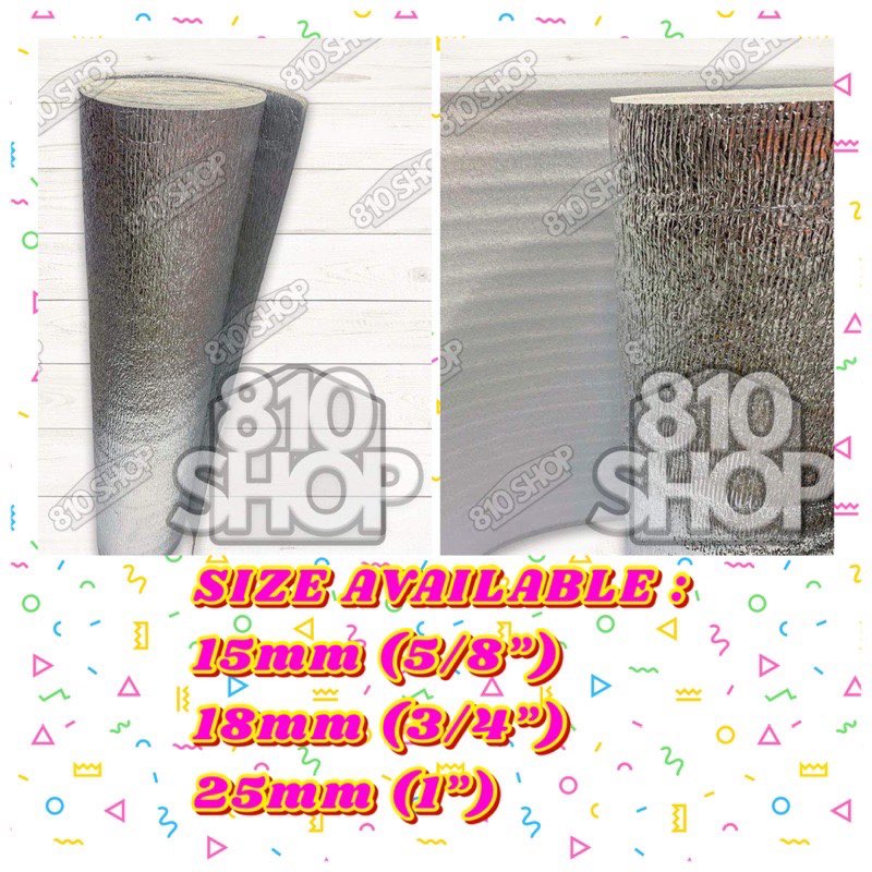 15mm 18mm 25mm x 100cm Foam Insulation PE Polyethylene Heat Packaging ...