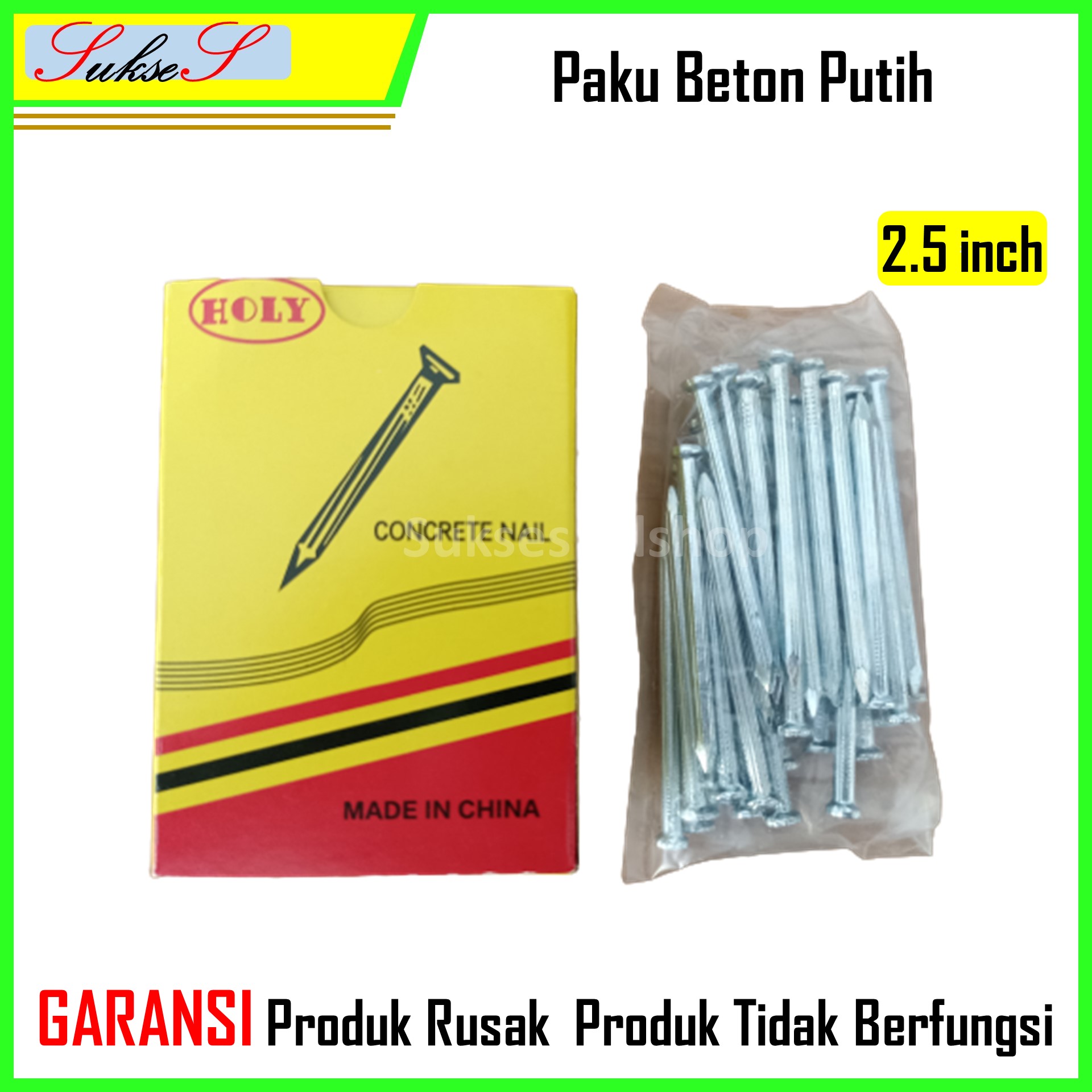 Paku Beton Cor Putih Concrete Nail 2.5 Inch 6.7 Cm | Lazada Indonesia