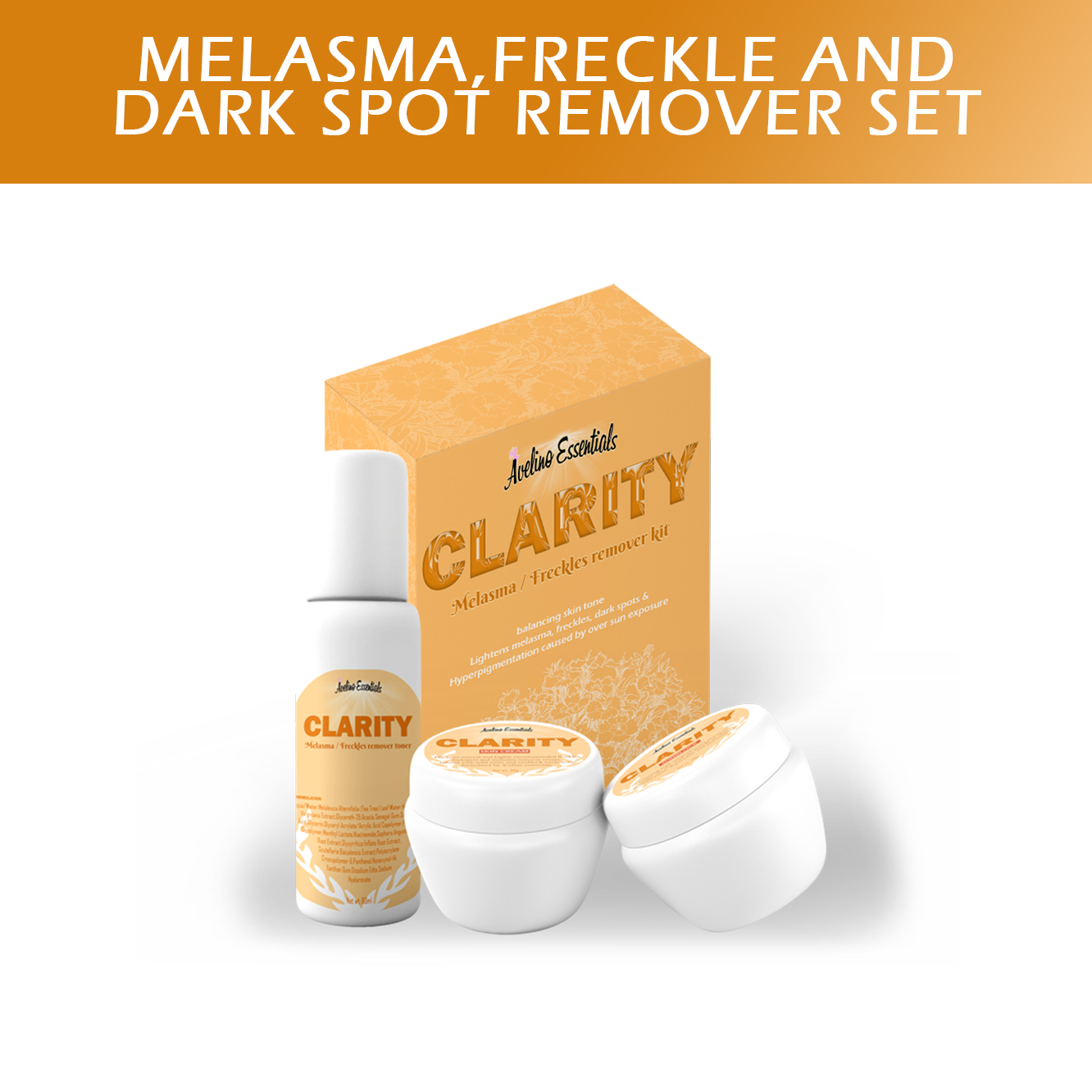 COMPLETE SET MELASMA AND FRECKLES REMOVER CLARITY / pekas remover ...