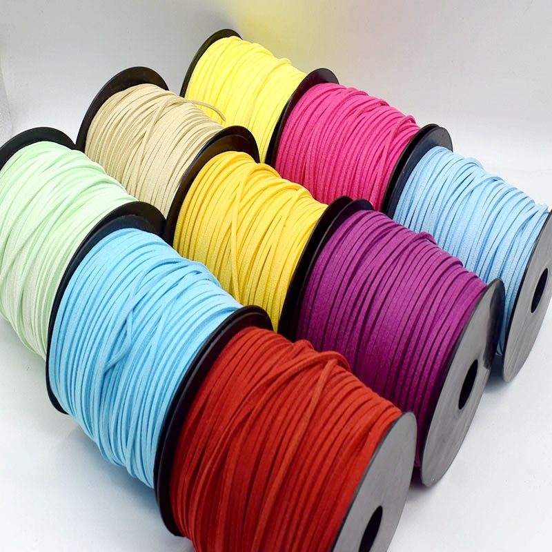2.6mm 5yards Flat Faux Suede Braided Cord Korean Velvet Rope For ...