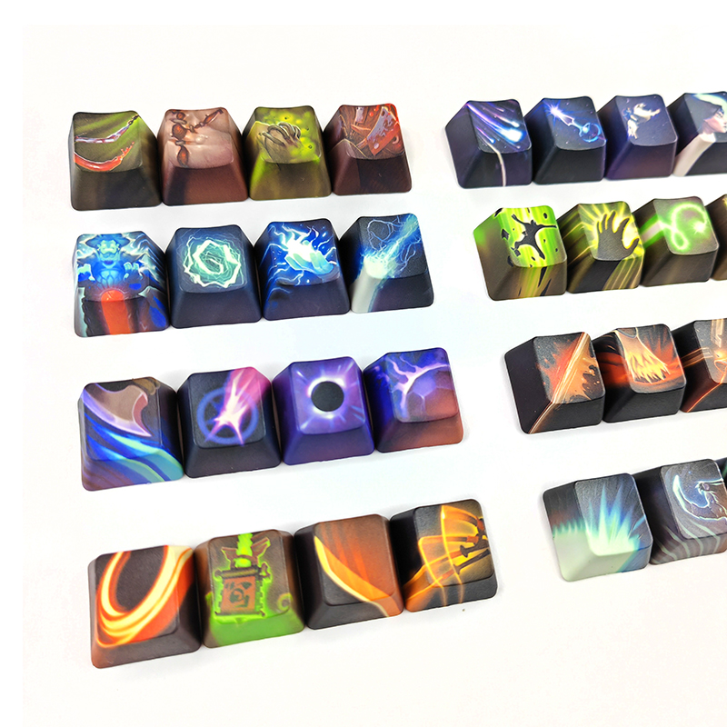 【NEW】 1 set PBT 5 sides dye subbed key caps for mechanical keyboard ...