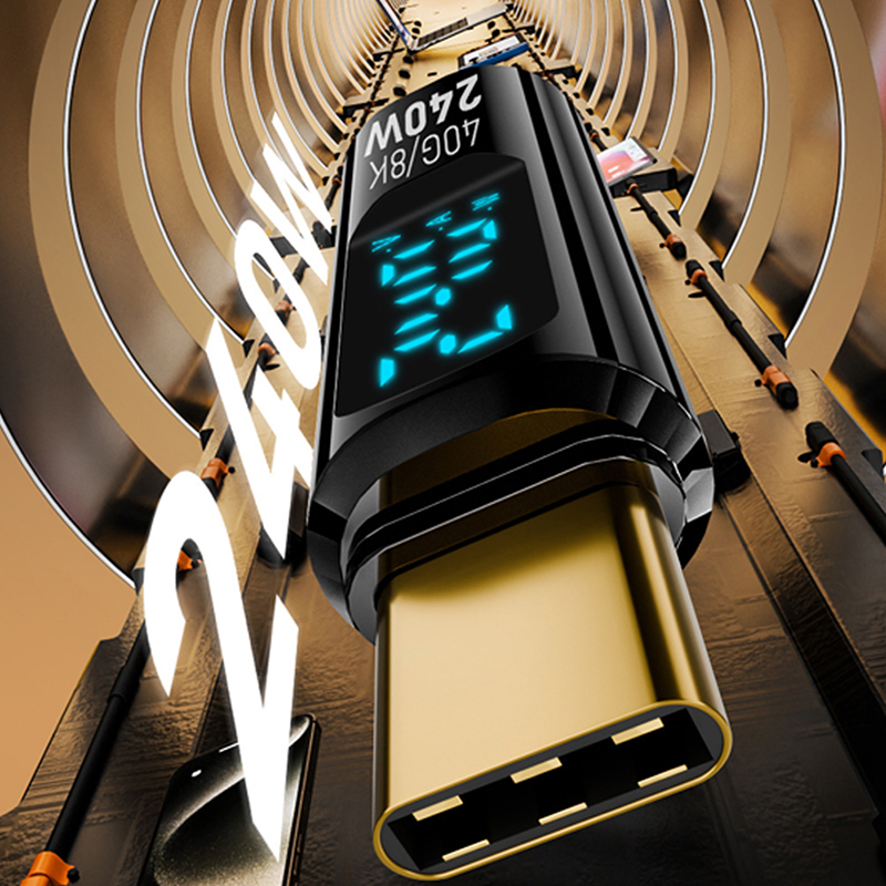 Transparent LED Display PD240W USB4.0 40Gbps Type C To C OTG Adapter 8K@60Hz 5A Fast Charging ...