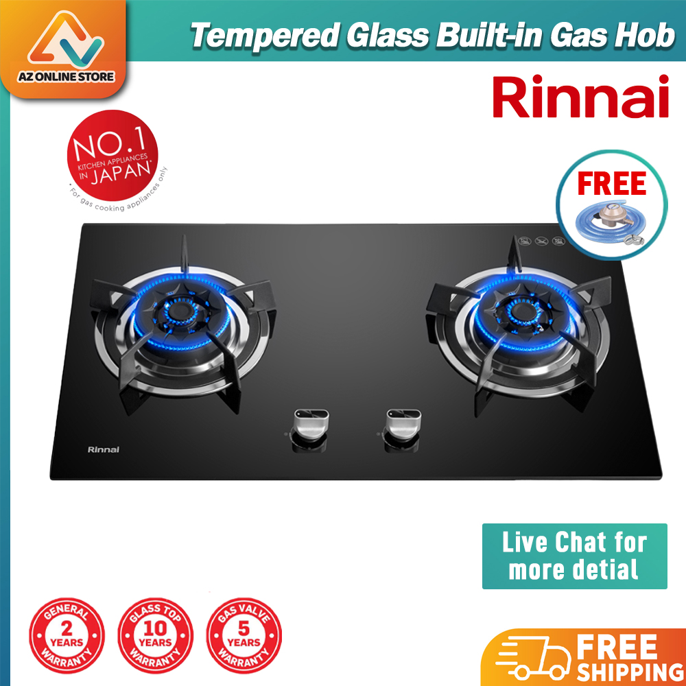Rinnai Gas Hob RB782G Hyper Burner 5kw Tempered Glass / Built-in Gas ...