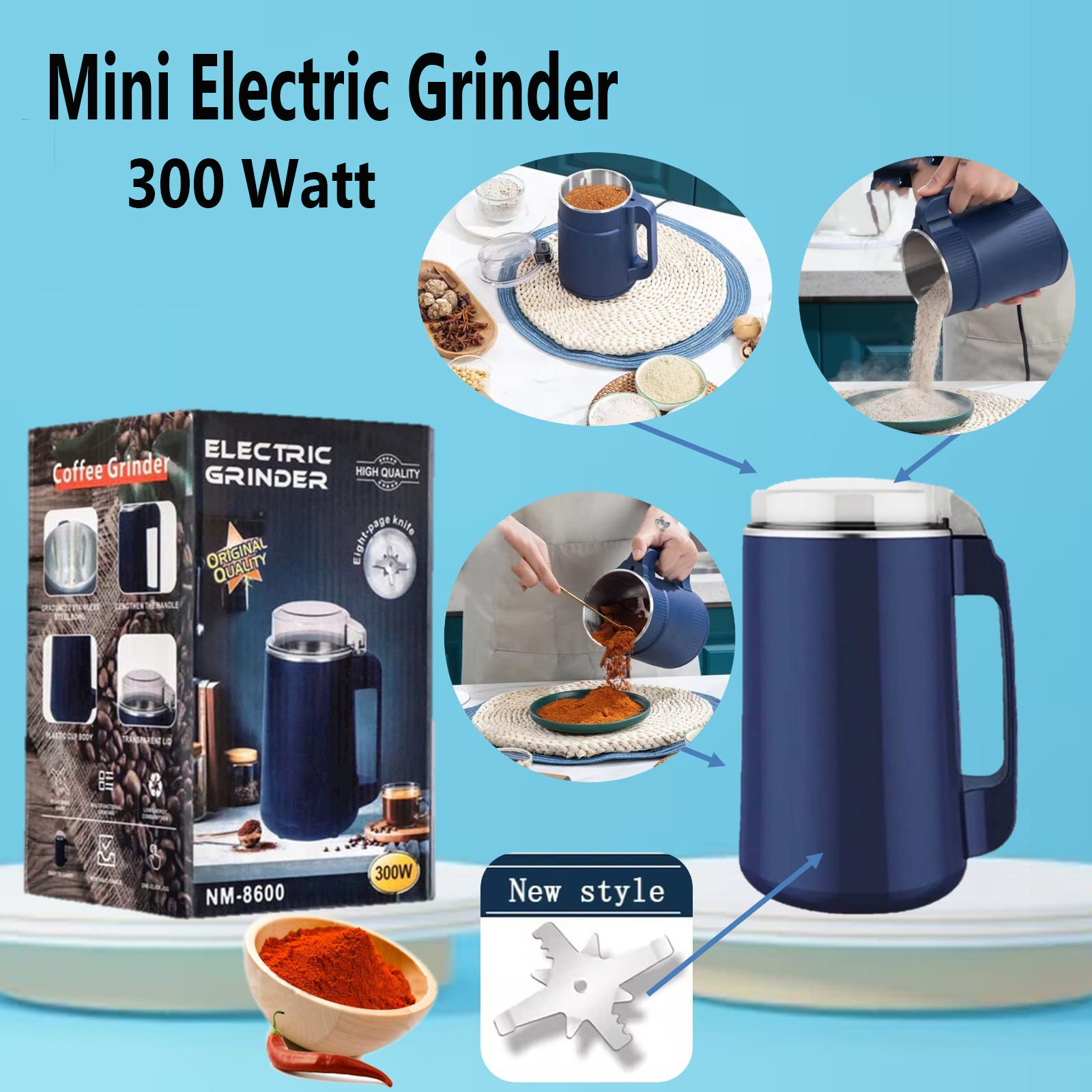 1200 Watt Mini Electric Spice Blender – For Kitchen Convenience | Daraz ...