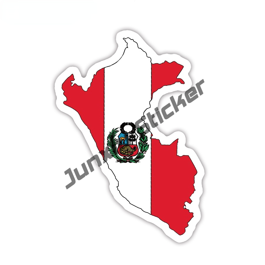 Peru Football Flag Vinyl Decal Sticker Peru Flag Car Sticker Country ...