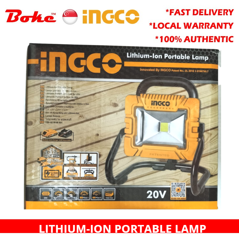 INGCO CWLI2002/CWLI2025 LITHIUM-ION WORK LAMP 20W (W/O BATTERY ...