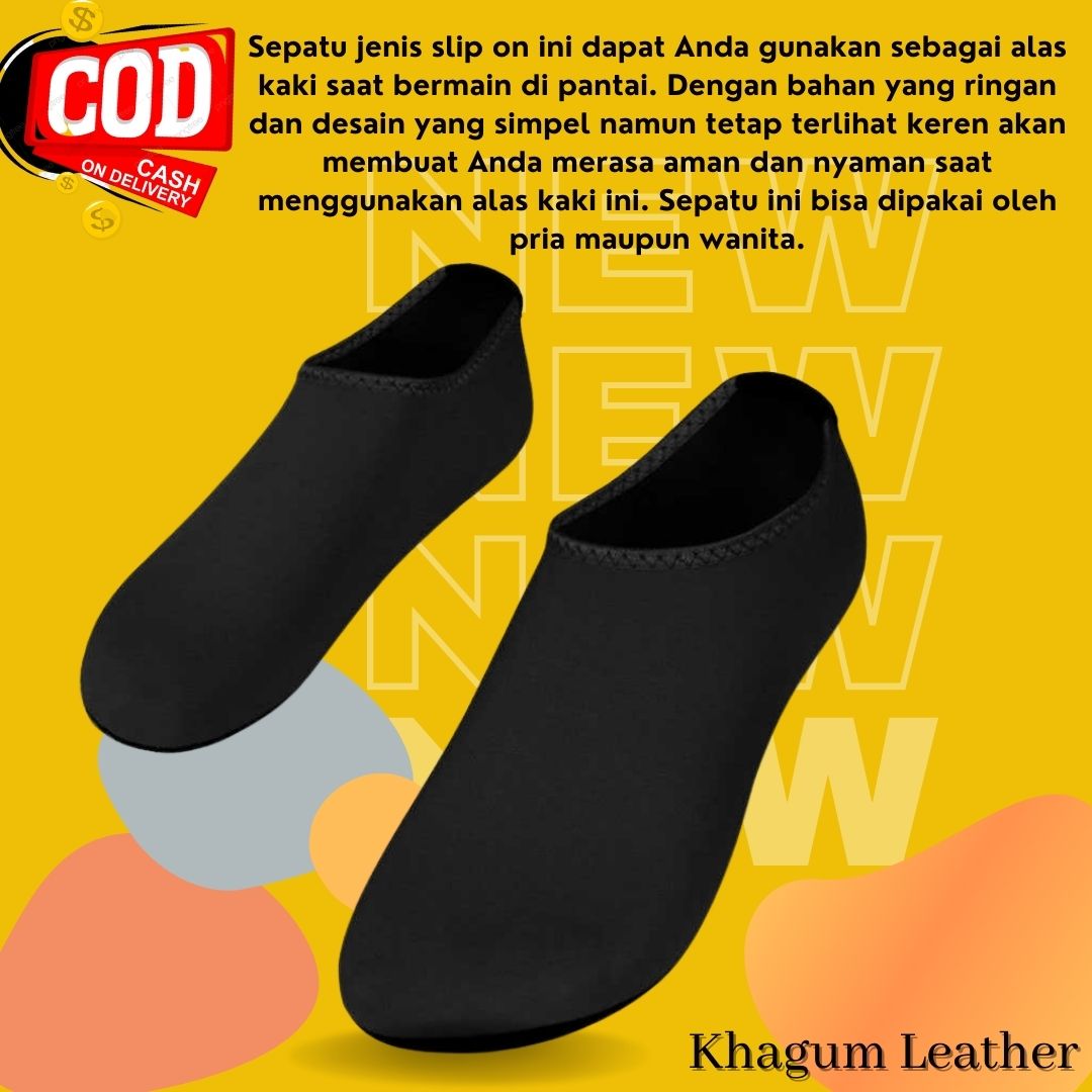 [COD Bayar Ditempat] Sepatu Pantai Slip On Aqua Beach Slippers Anti ...