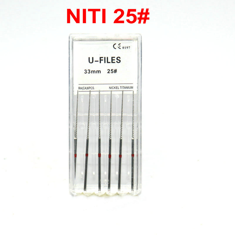 Ultrasonic U-Files Staniless Steel NITI 15-40# 33mm for Root Canal ...