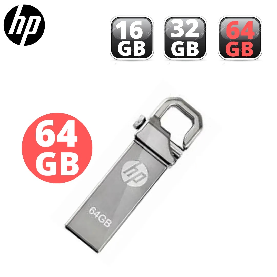 Hp usb flash drive 64gb V250W - Flash memory usb 16,32, 64 gb - metal ...
