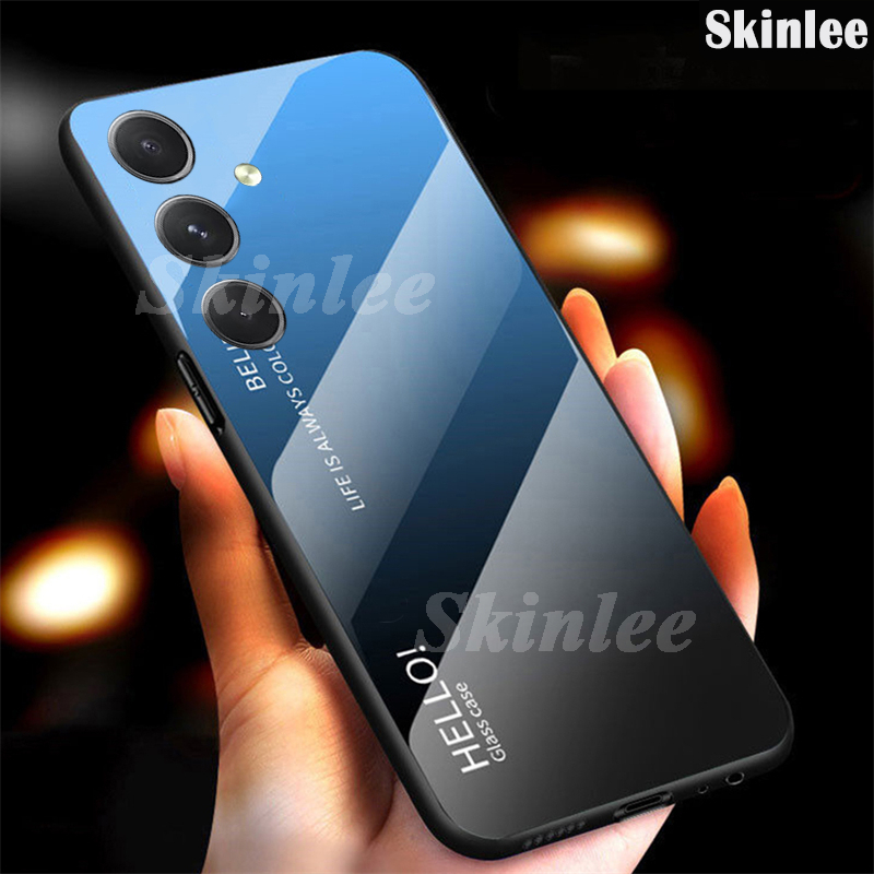 Phone case For Samsung Galaxy M35 Back cover Gradient Tempered Glass ...