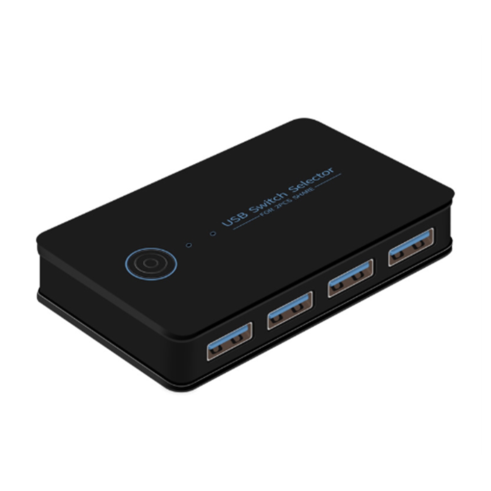 USB 3.0 KVM Switch USB Shared Switcher 2 Inputs 4 Outputs for Laptop PC ...