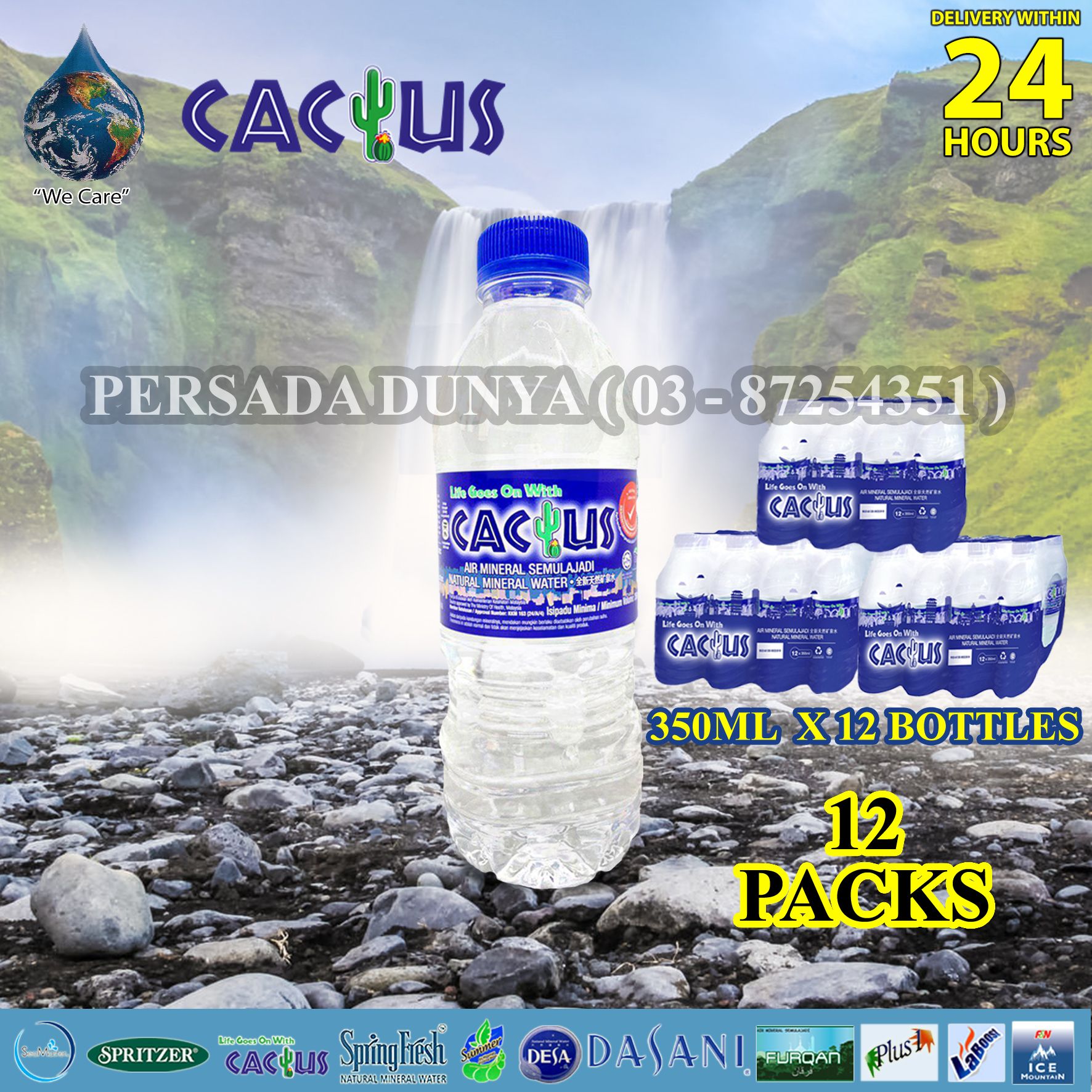 CACTUS Mineral Water (350ml x 12 Bottles x 12 Packs) | Lazada