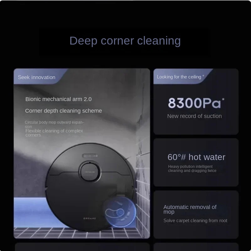 New Dreame X30 Pro 8300Pa And Integrated Base Station Self-Cleaning For Washing, Sweeping, And ...