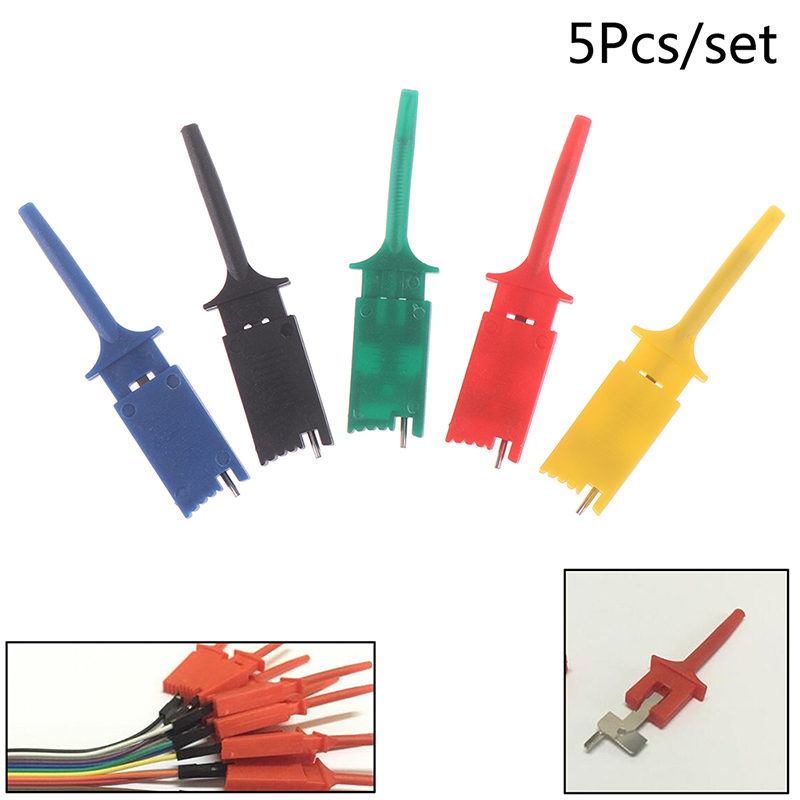 5Pcs/set Meter Tester Leads Test Probe Hook For SMD IC Test Cilps SMD ...