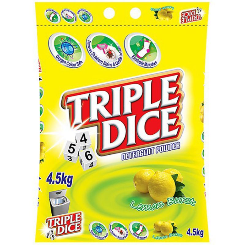 [READY STOCK]Triple Dice Detergent Powder（4kg） | Lazada