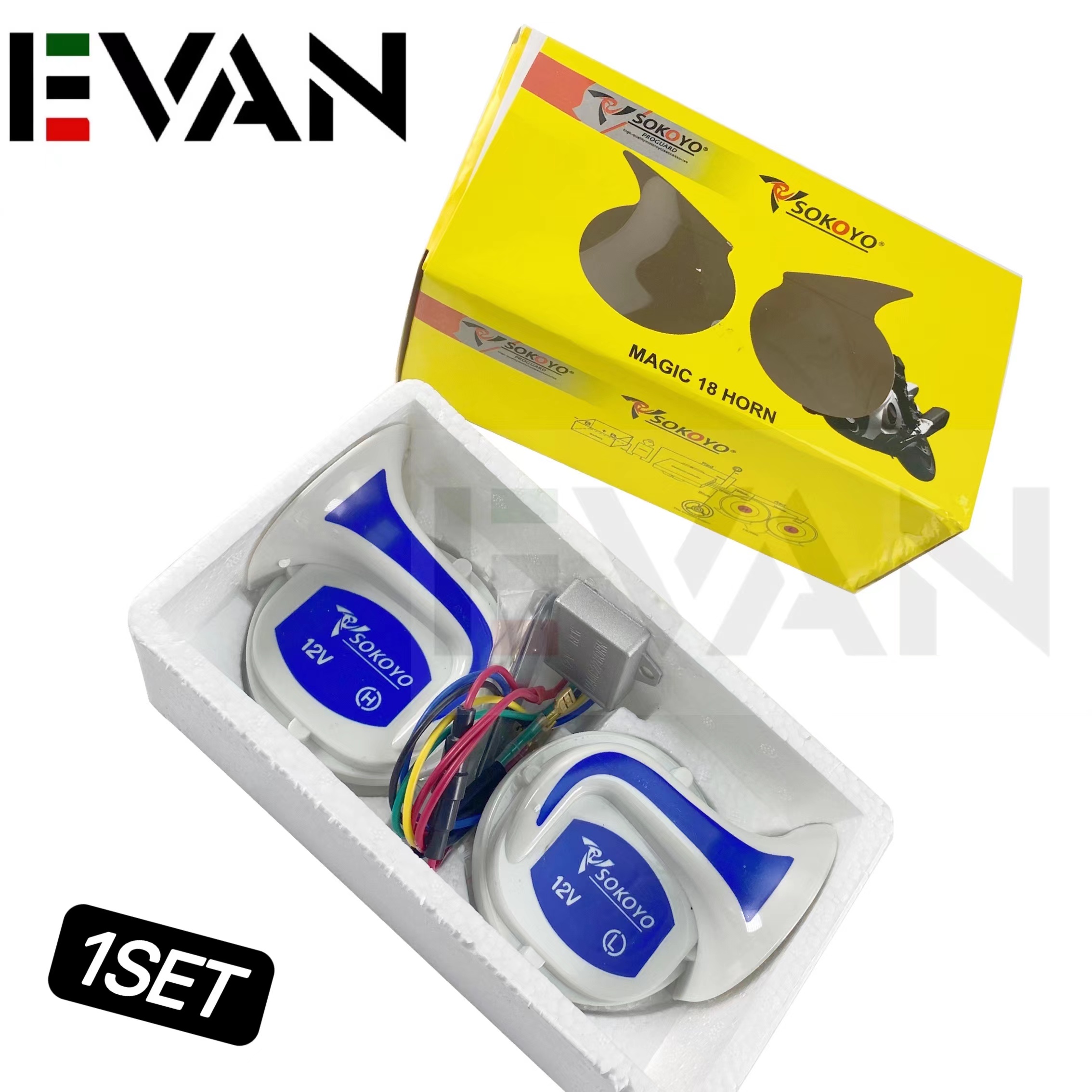 EVAN.shop Universal Horn 18 Sounds Magic Horn For Car and Motorcycle ...