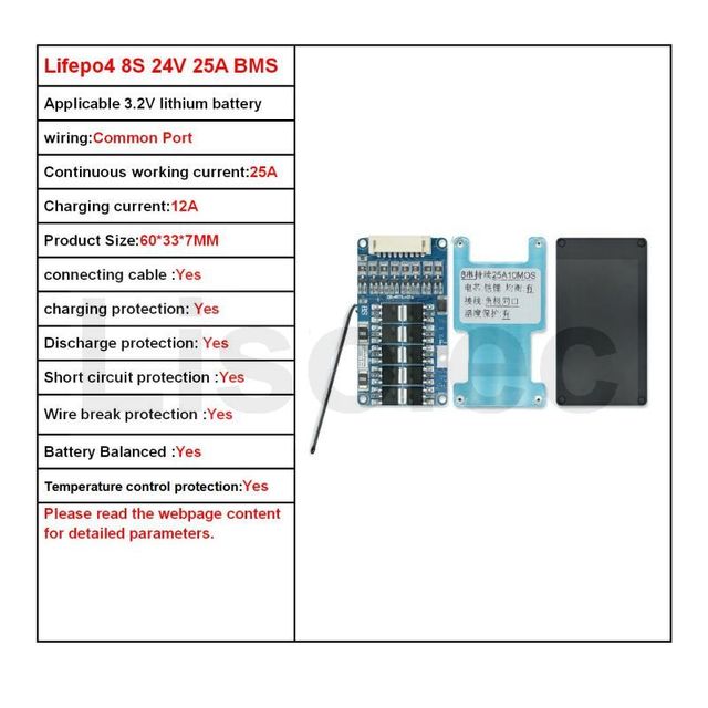 【Popular】 8s Bms With Balance Ntc 30a 20a 25a 15a 24v 18650 32650 ...