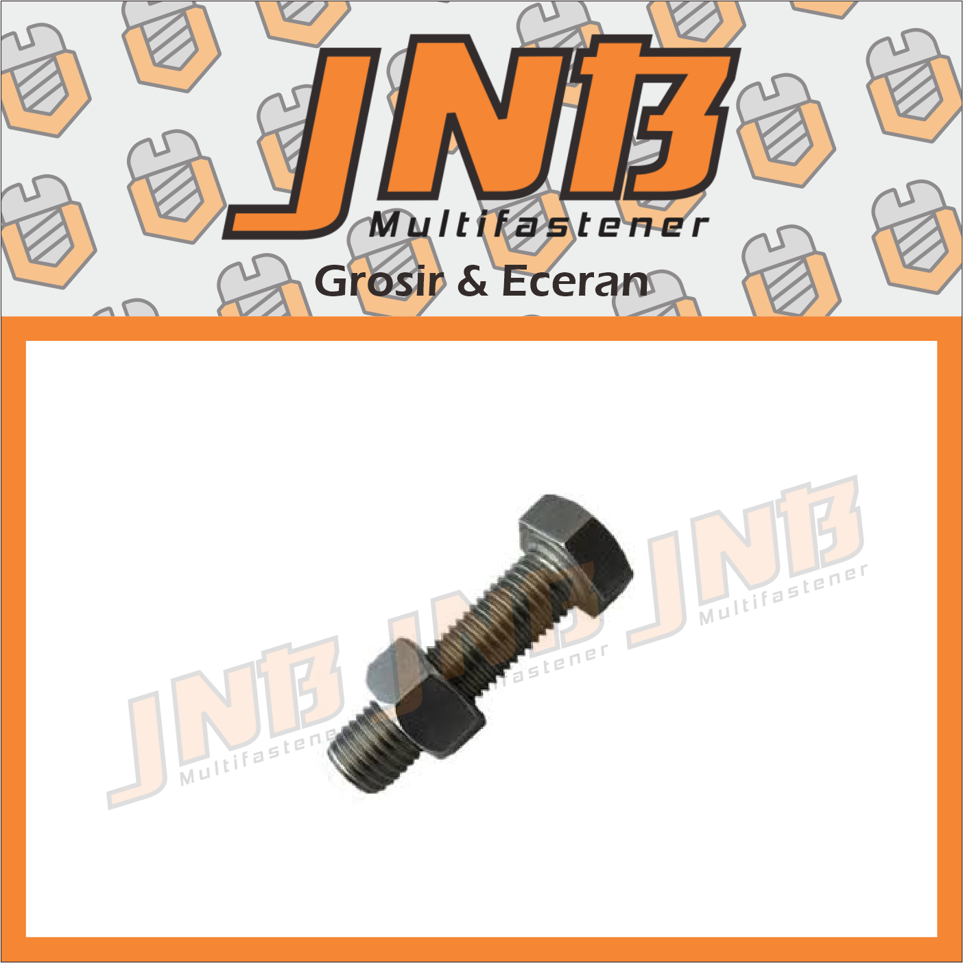 Baut Mur Inch 3/8" x 4" Kunci 14 Hitam BAUT KONSTRUKSI BAUT KASAR BAUT ...