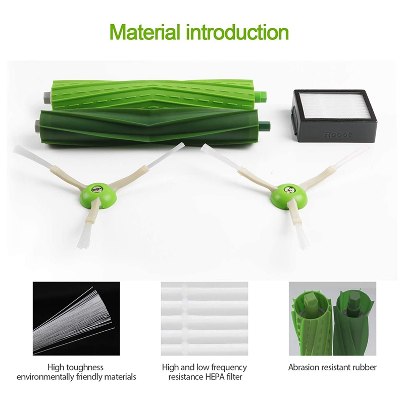 16Pcs Total Accessory Kit for Roomba E5/I7, Large Replacement Pack for ...