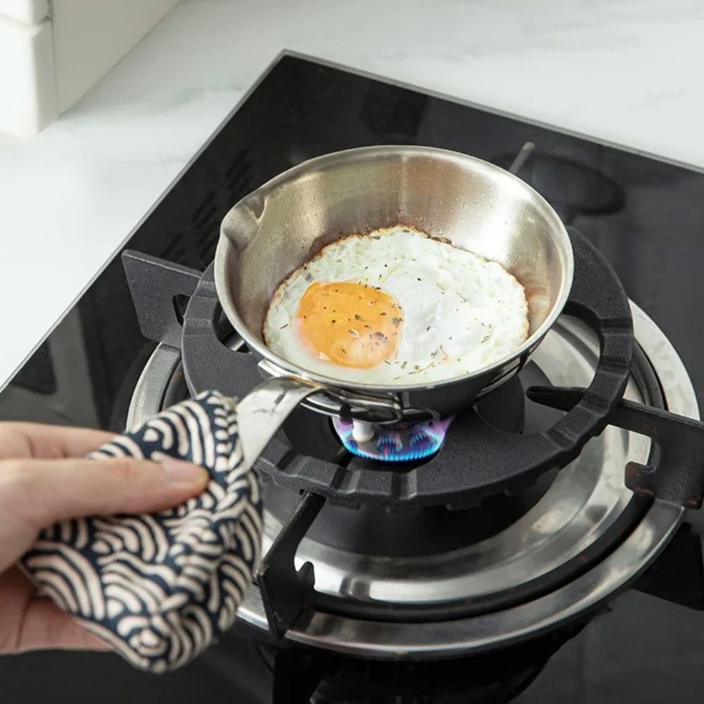 Skillet Pan Diversion Port Stainless Steel Frying Egg Pan 13cm Hangable ...