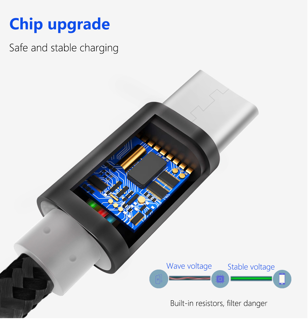 Multi 3 In 1 สายชาร์จ Fast Charging Cable Micro USB Type C สายชาร์จพวง ...