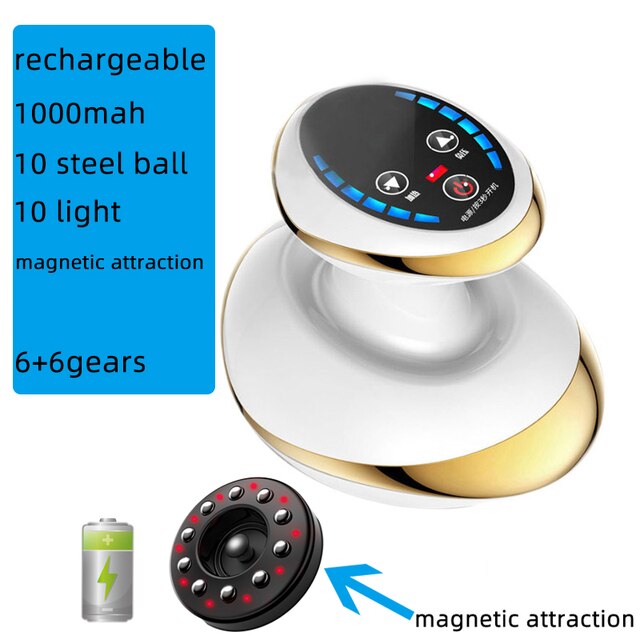 Electric Vacuum Cupping Massager Anti Cellulite Therapy Wireless Guasha