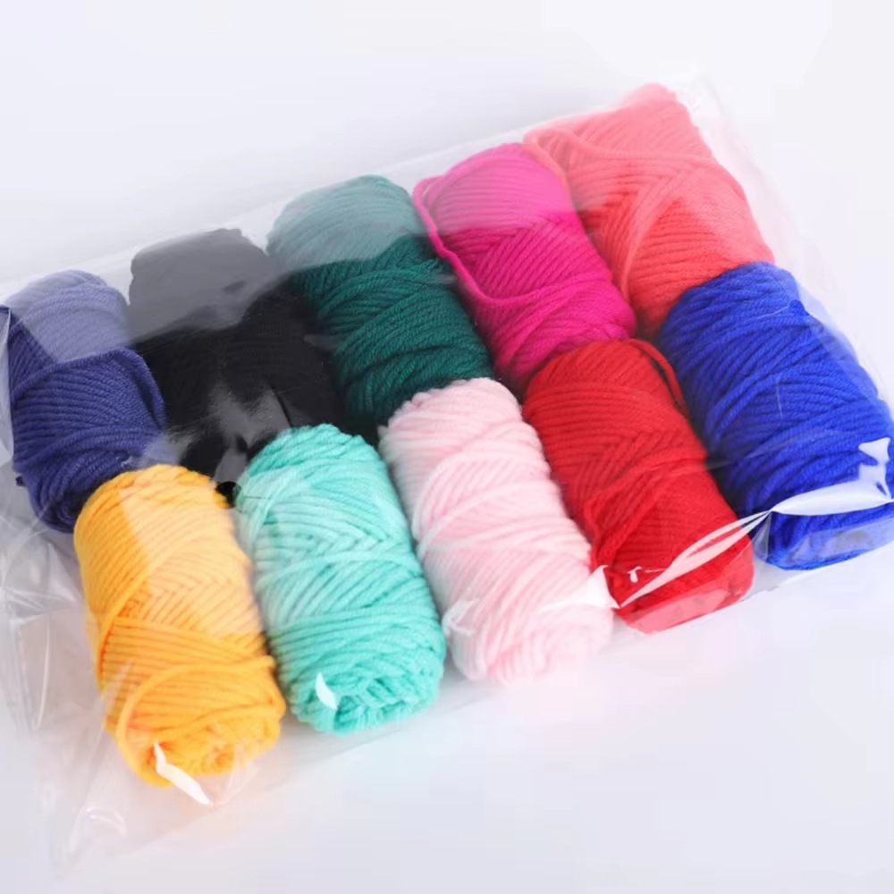 【Free shipping】 10 Colors Wool Yarns Wool Rolls DIY Poke Punch ...