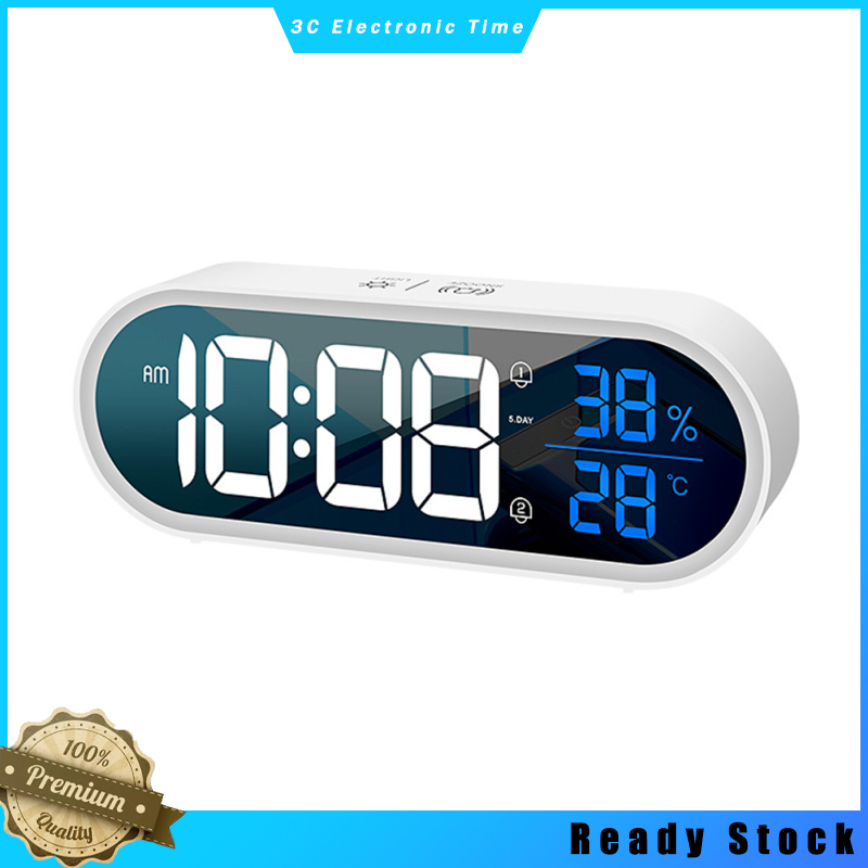 Led Digital Alarm Clock Rechargeable Adjustable Volume Brightness ...