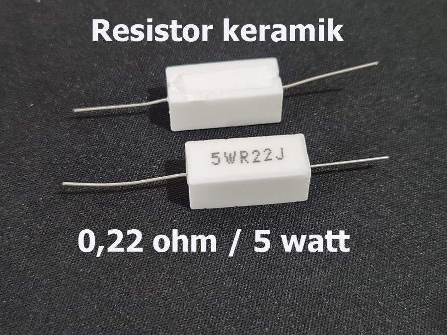 Resistor keramik 0,22 ohm 5 watt R22J 5W / kapur 0.22 ohm | Lazada Indonesia