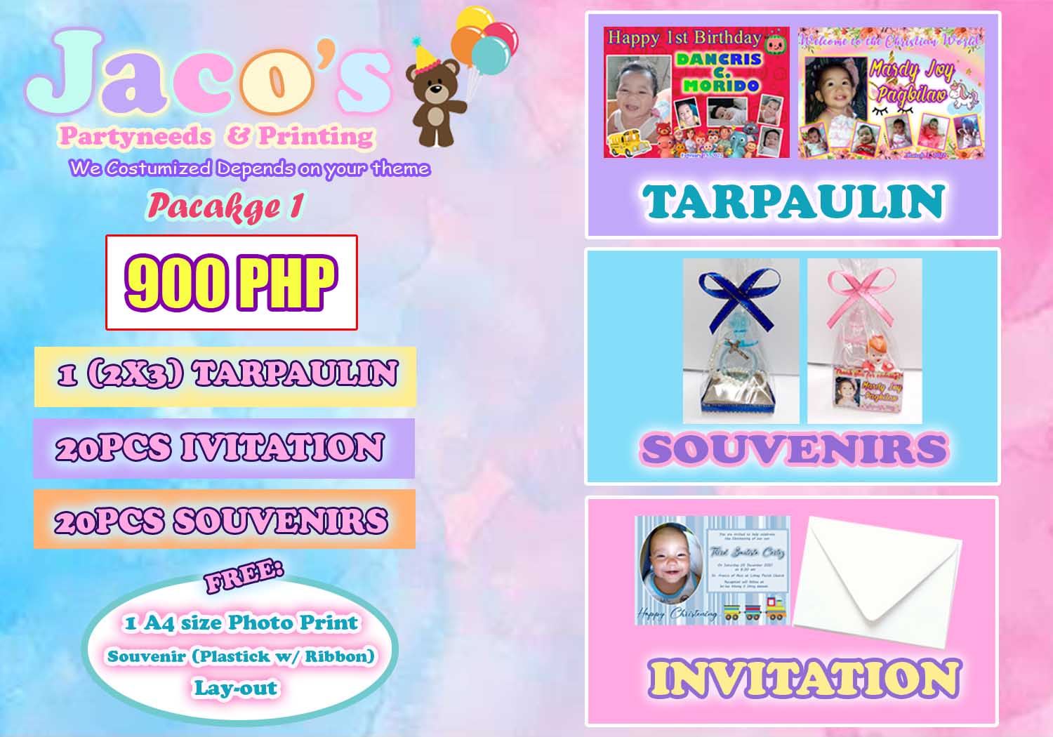Souvenir/Tarpaulin/Invitation In 1 Package | Lazada PH