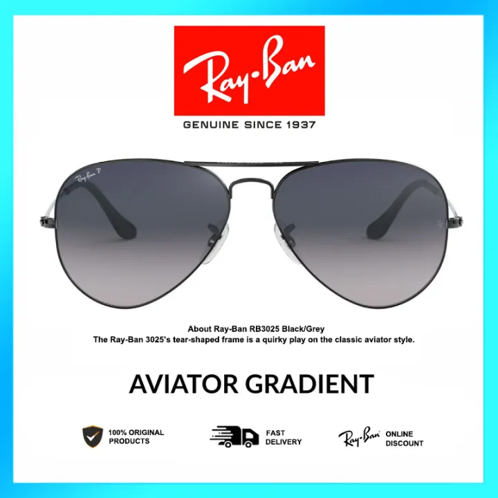 Original Ray-Ban Aviator Large Metal Polarized Sunglasses - 0RB3025 004 ...