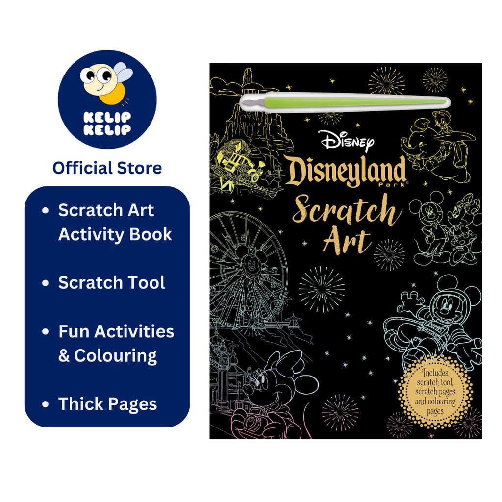 Disneyland Park Scratch Art Activity Book With Thick Pages & Scratch ...