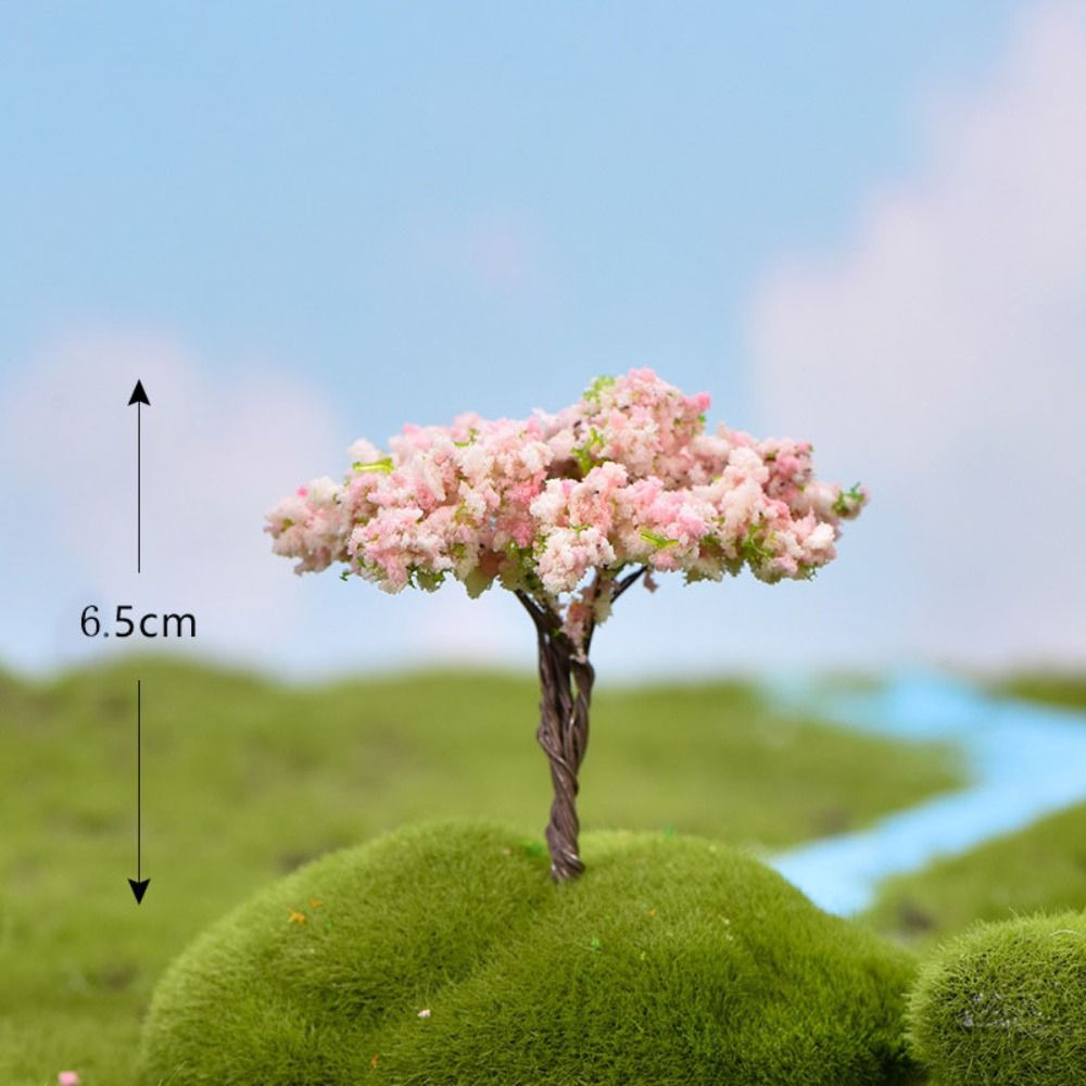 Creative Plastic Sakura Miniatures Model Vivid Simulation Trees ...