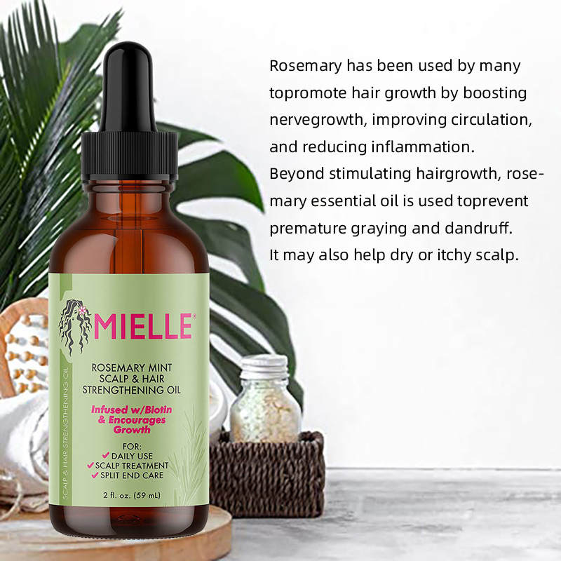 Mielle Rosemary Hair Growth Essential Oil Mint Nourishing Treatment for ...