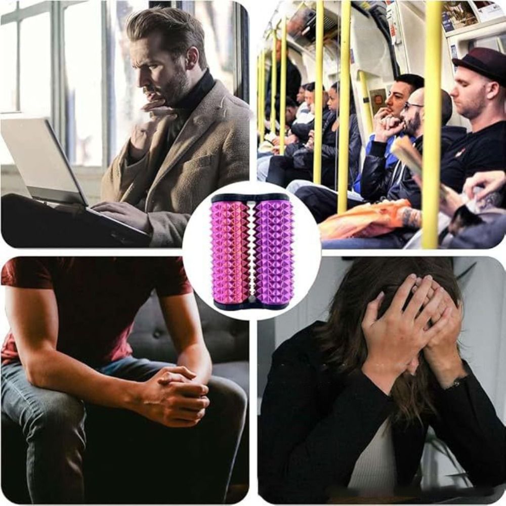 3D Printed Spike Grip Stimulato Double Roller Portable Palm Massage ...