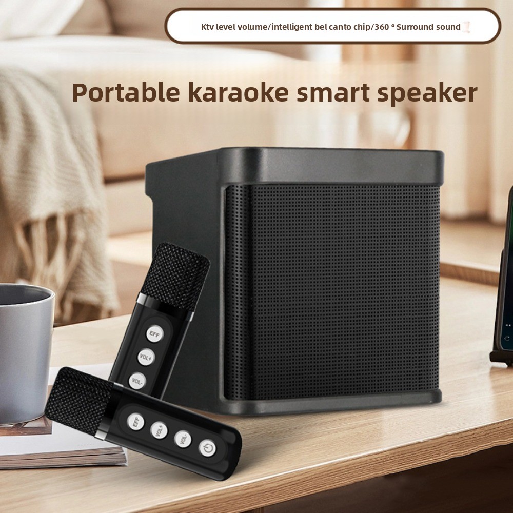 Sound Box With 2 Microphones Bluetooth Speaker Set Multifunctional ...
