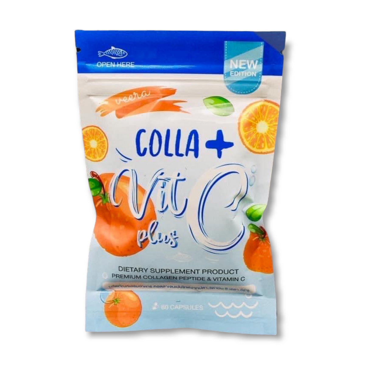 Colla + Vit C Plus (Vitamin C) COLLAGEN Ascorbic Dietary Supplement 60 ...