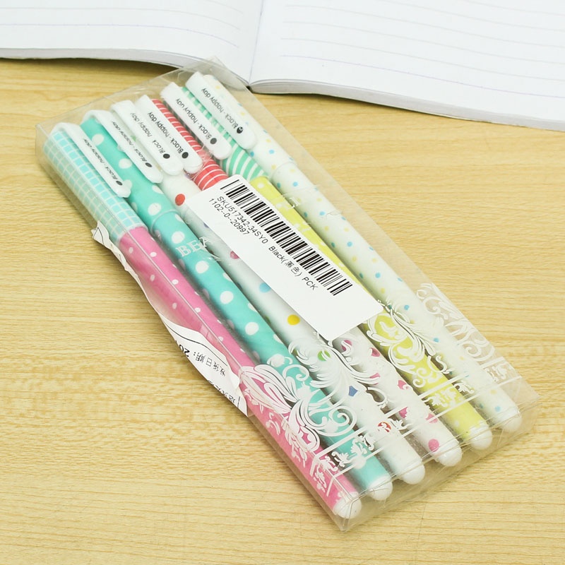 6 Pcs/lot Kawaii Cartoon Colorful Gel Pen Set Cute Korean Stationery ...