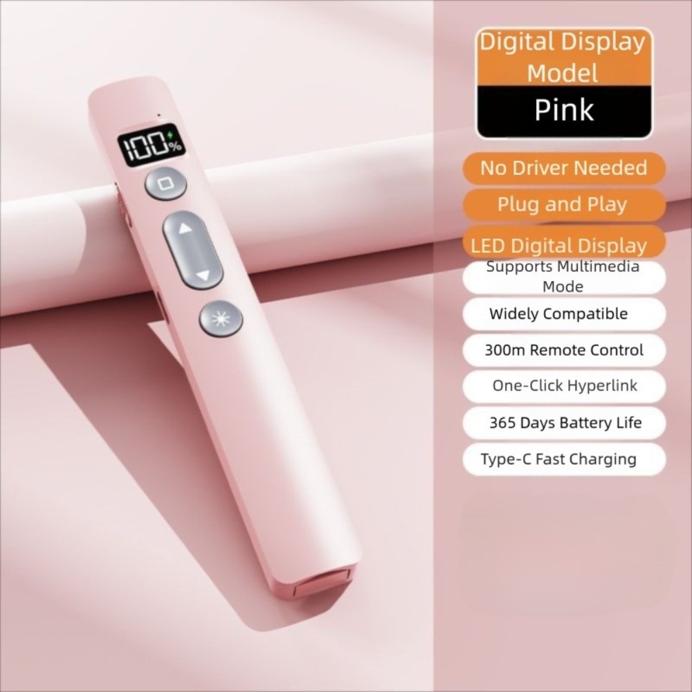 Comfortable Grip 2.4GHz Laser Pointer Clicker Infrared Remote Remote ...