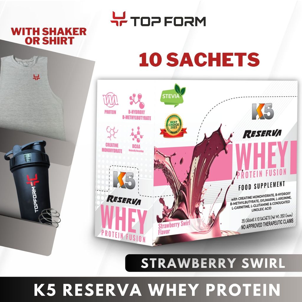 K5 Reserva Whey Protein Fusion 10 Sachets - 350g with Creatine and BCAA ...
