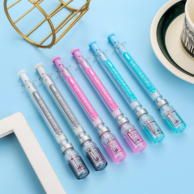 Creative Novelty Syringe Modelling Neutral Pen Gel Signature Pens Cute ...