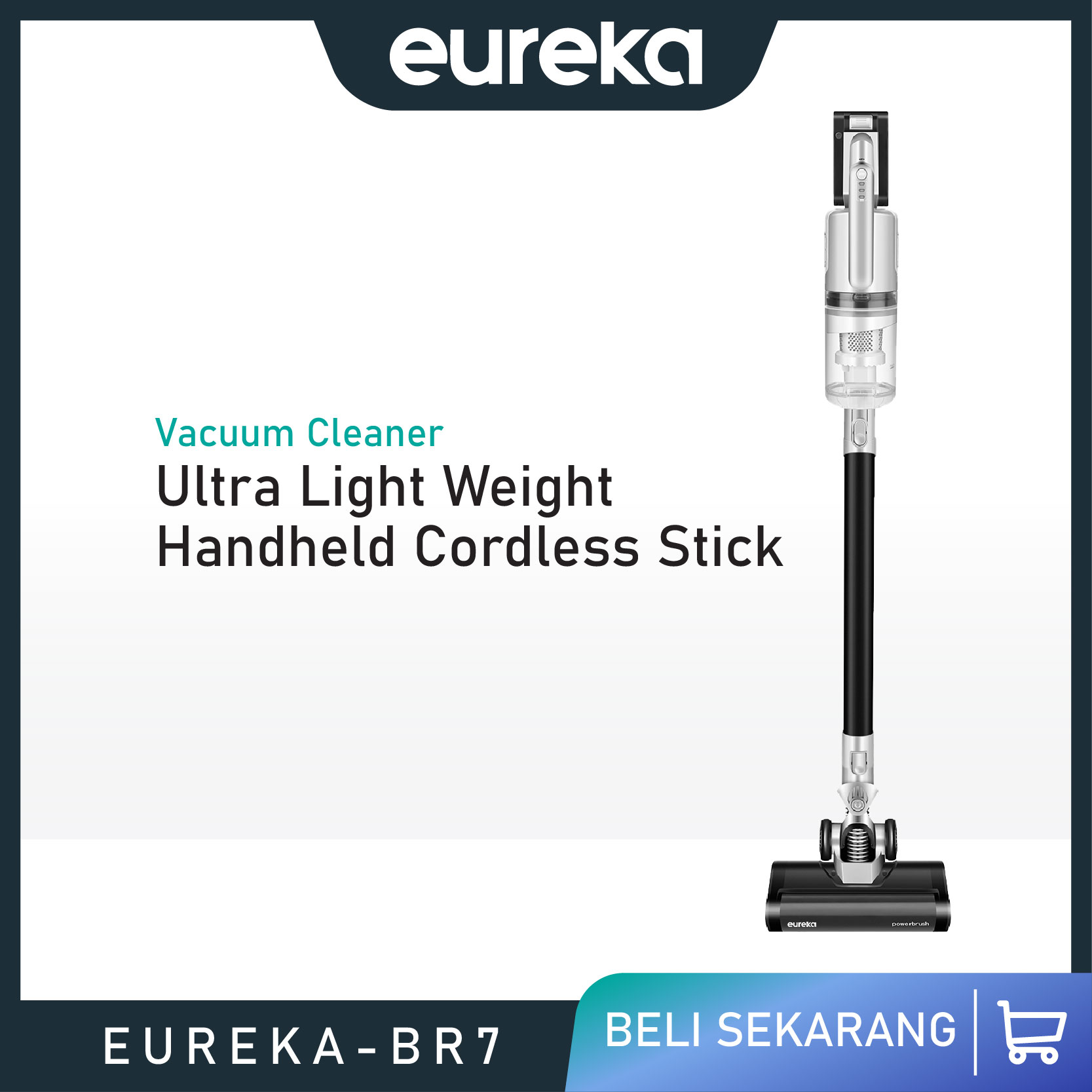 Eureka Vacuum Cleaner Cordless BR7 / Penyedot Debu Tanpa Kabel / Desain ...