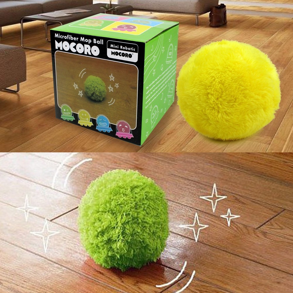 ลูกบอลหุ่นยนต์ทำความสะอาดผ้าไมโครไฟเบอร์ คละสี รุ่น Microfiber Mop ...