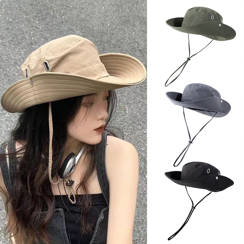 High Quality Sun Protection Bucket Hats Wide Brimmed Hats With ...