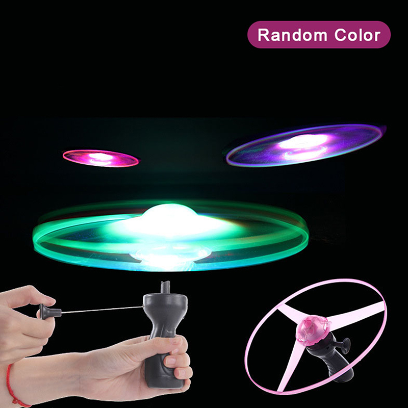 Flying Spinning Luminous Toys Glowing Flyer For Kids LED Light Handle ...