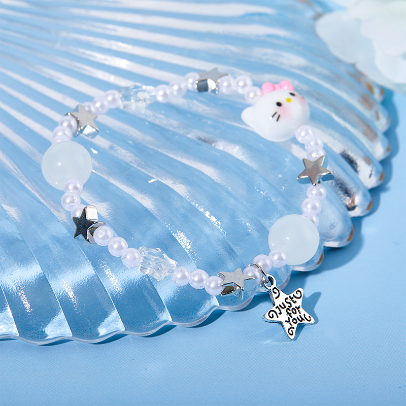 【Hot】Sanrio Anime Hello Kitty Bead Bracelet My Melody Kawaii Cartoon ...