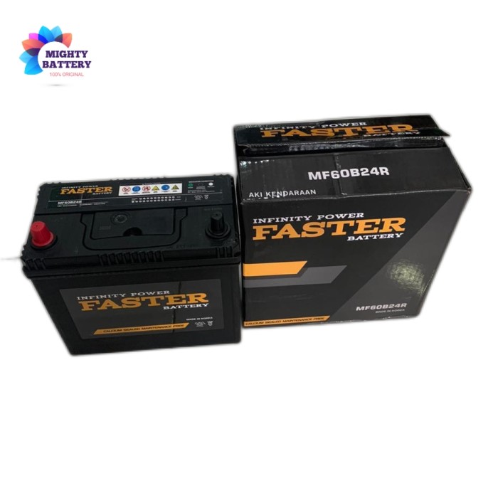 Aki Faster MF 60B24R/L/LS 45Ah Avanza/Rush/APV/Livina/March/CRV/Yaris ...