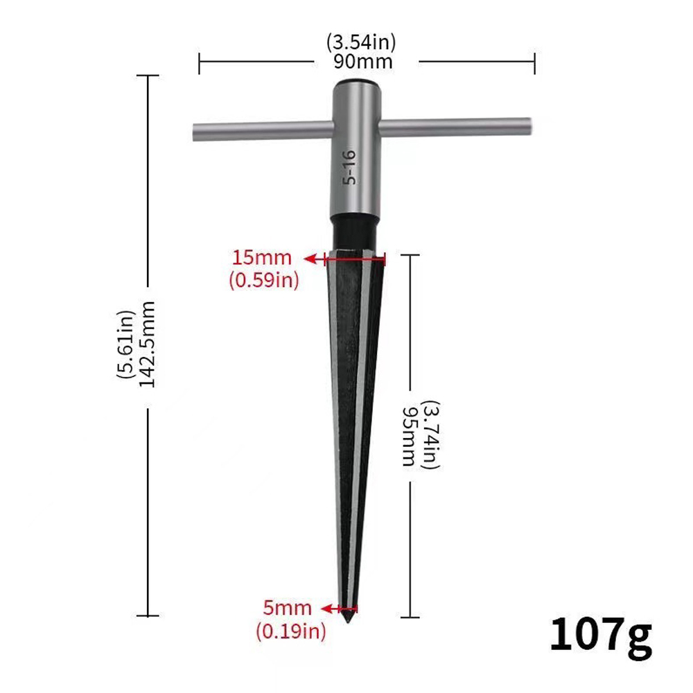 DM Round Shank Hexagon Taper Reamer Woodworking Board Chamfer Opening ...